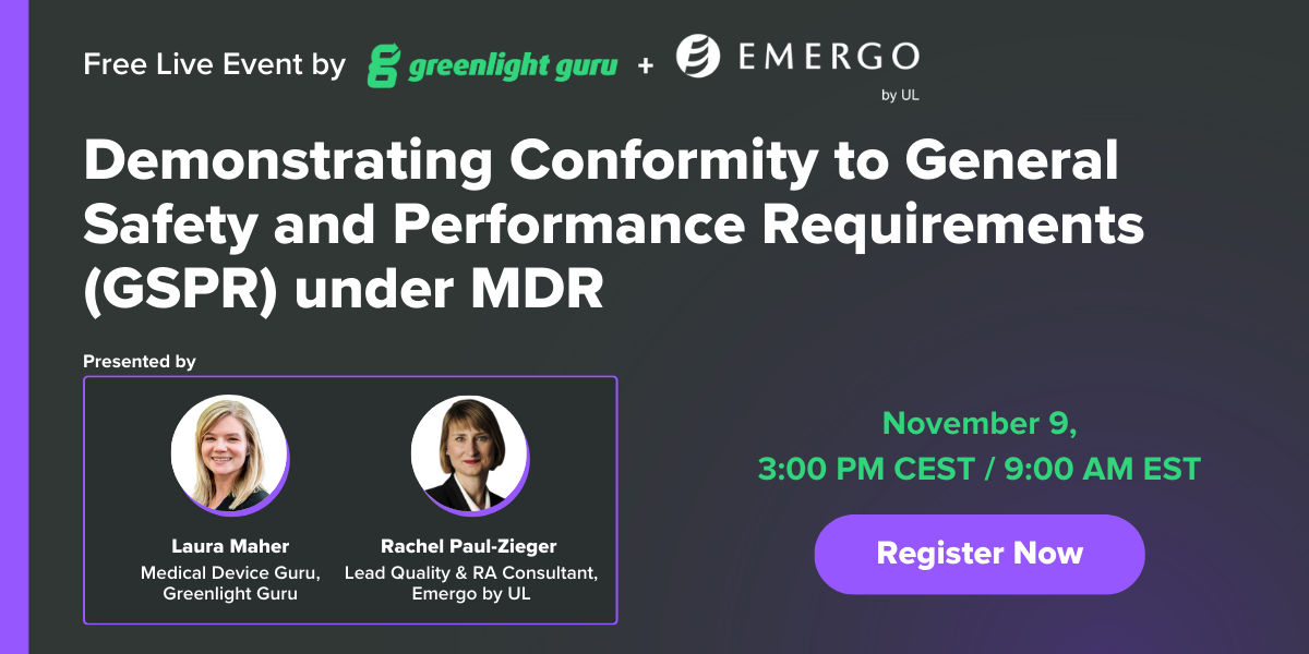 Demonstrating Conformity to General Safety and Performance Requirements (GSPR) under MDR